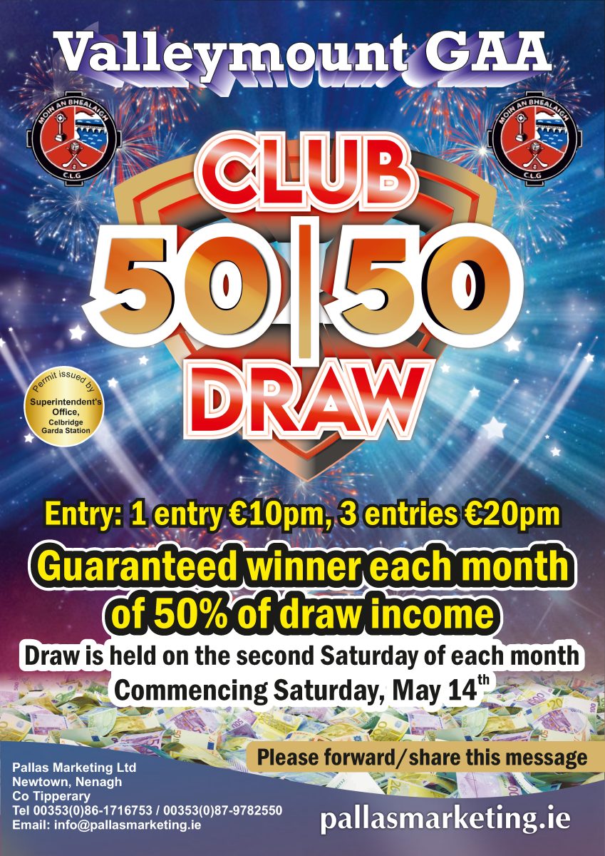 Nenagh LTC 50/50 Draw - Pallas Marketing